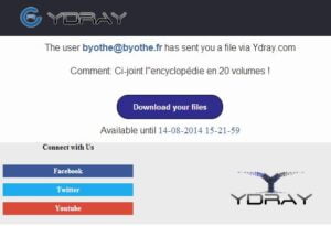 Ydray, a site for transferring large files!