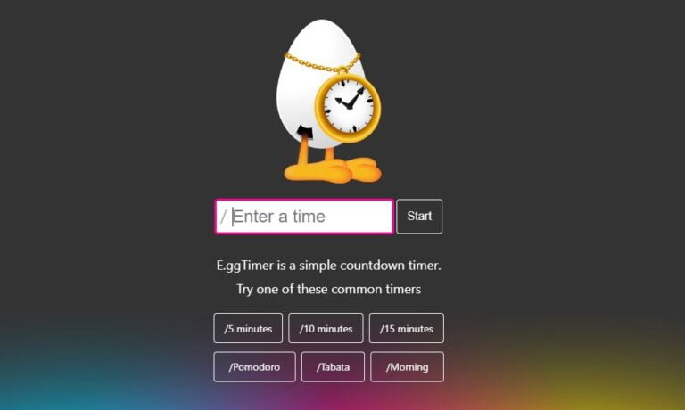 E.ggTimer, un minuteur dans votre navigateur web