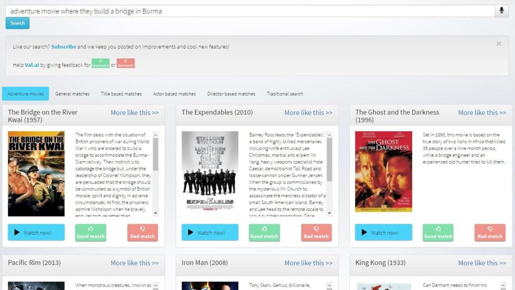 Ce site vous permet de retrouver un film dont vous avez oublié le titre