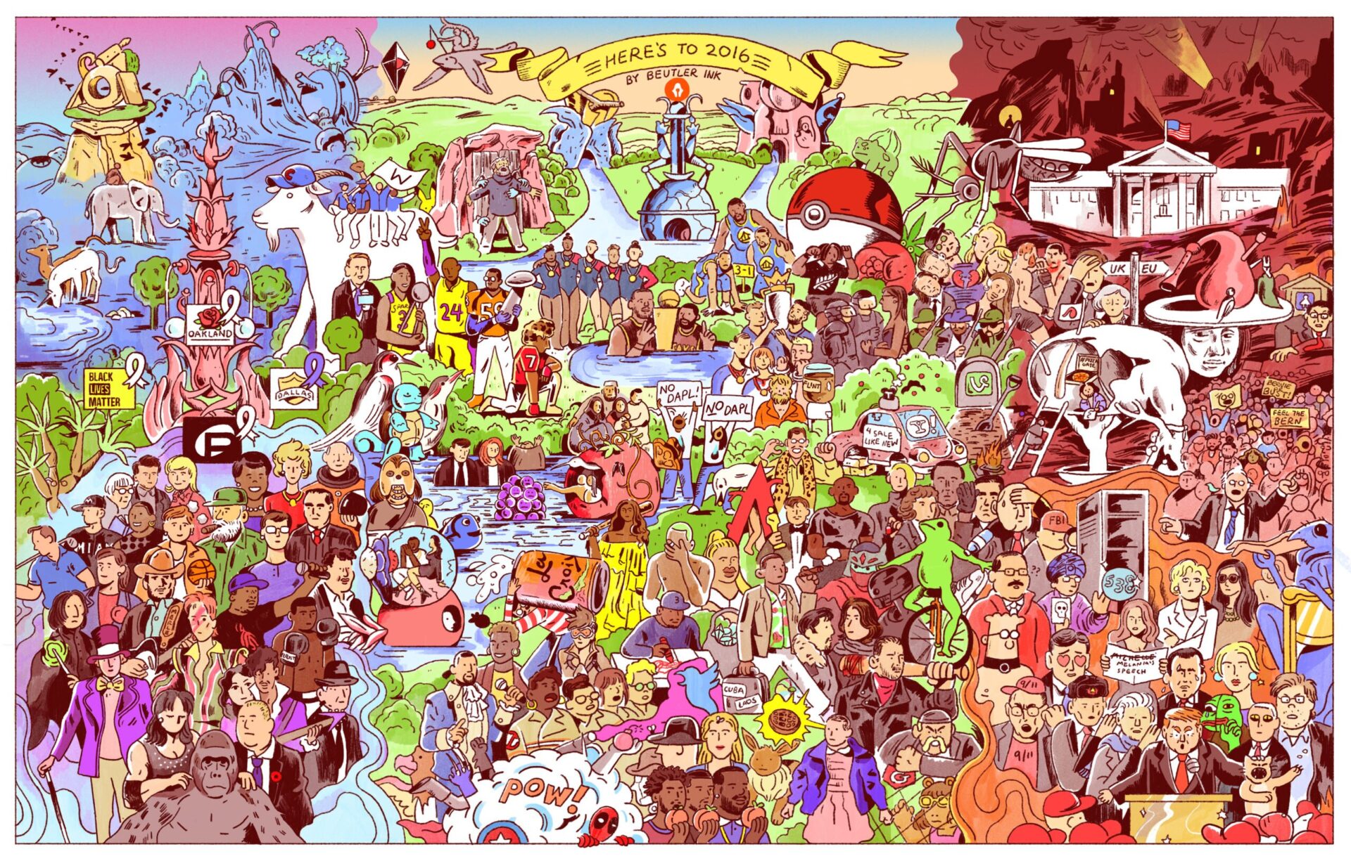 127 things that happened in 2016 in one picture!