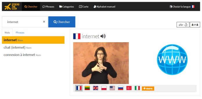 SpreadTheSign, an international sign language dictionary