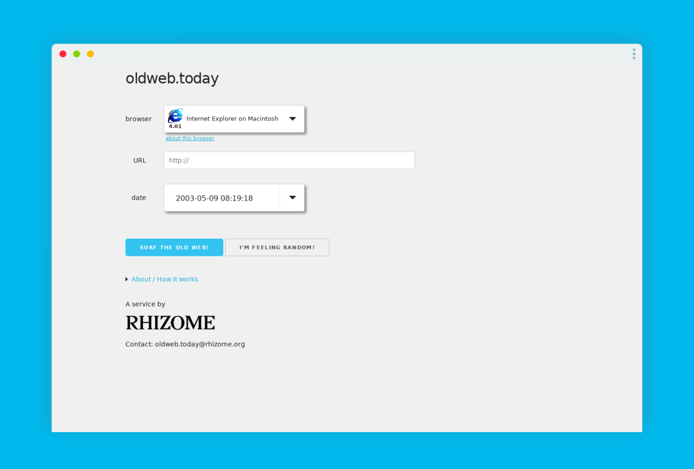 OldWeb.Today lets you view old versions of websites!