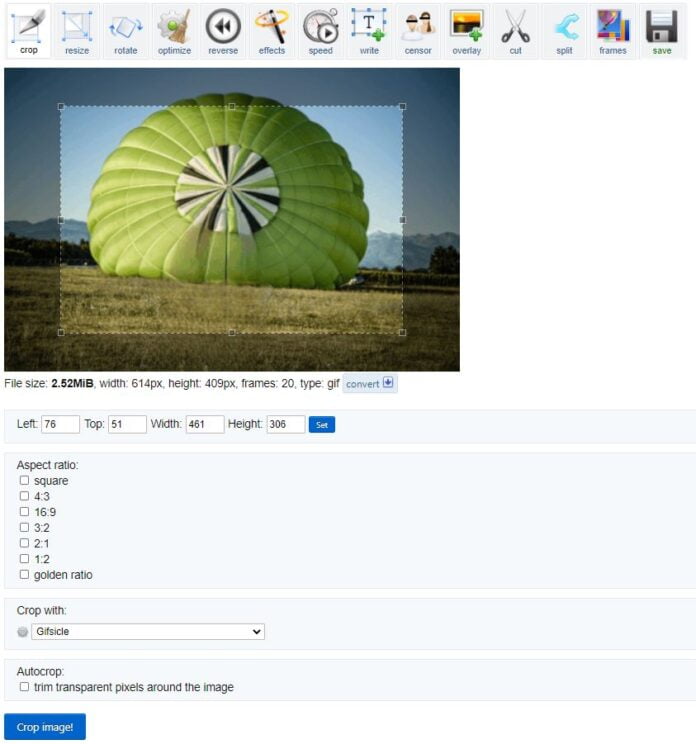 Ezgif, a free toolbox to create animated GIFs