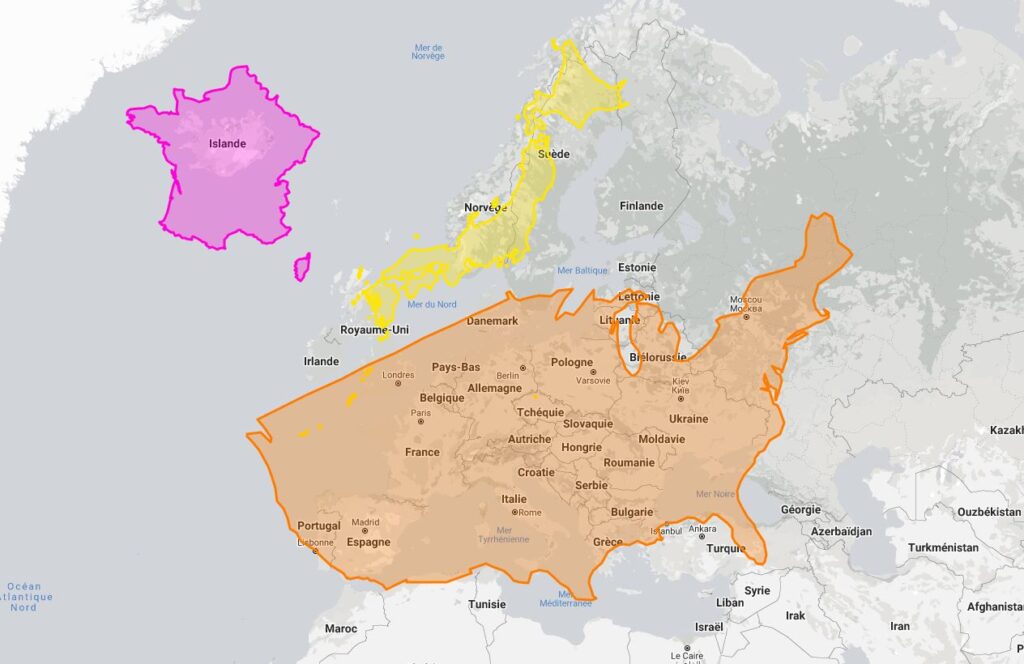 A site to compare the real size of the countries of the world