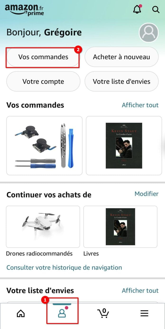 Comment retrouver votre premier achat sur Amazon