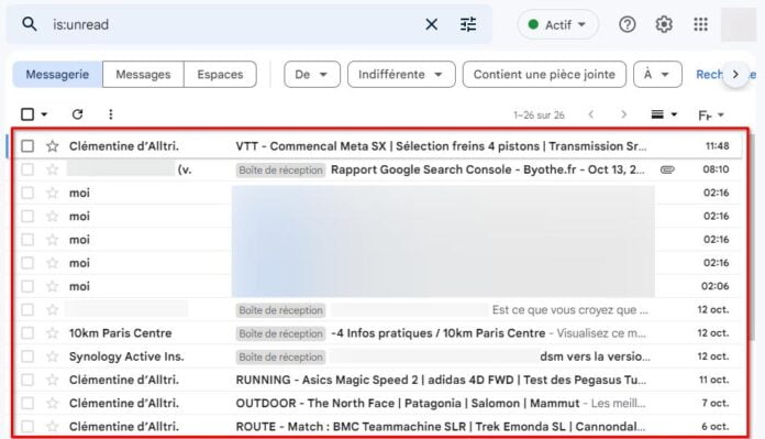 How to view unread emails in Gmail?
