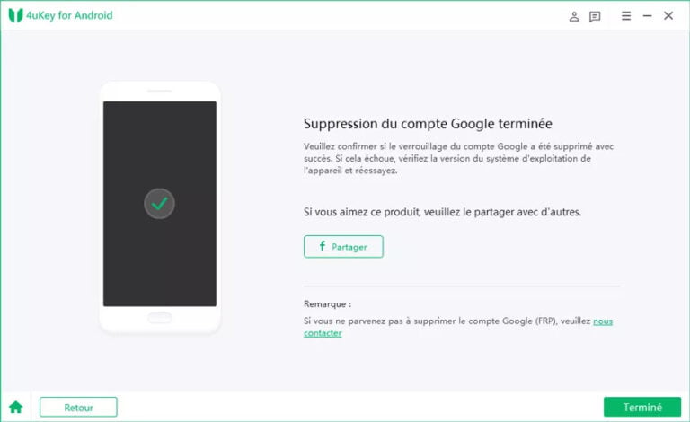 Comment supprimer un compte Google après réinitialisation