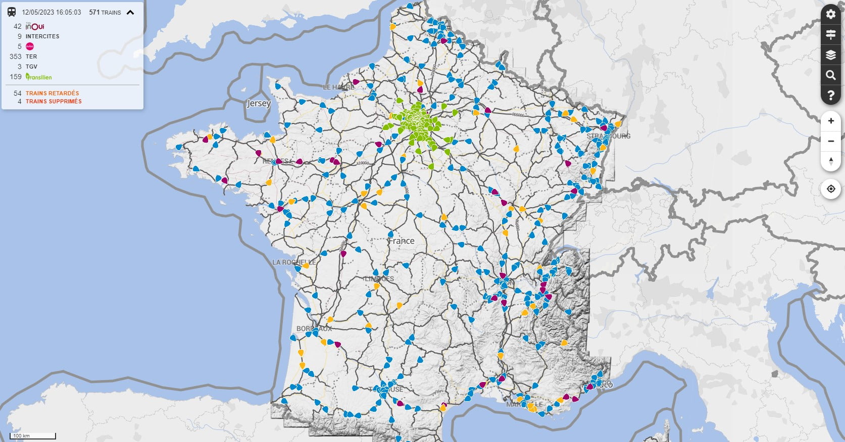 Cartou Graou, une alternative à SNCF Maps pour le suivi des trains en ...