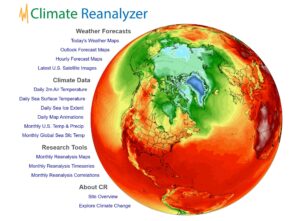 Track and compare Earth's temperature with Climate Reanalyzer