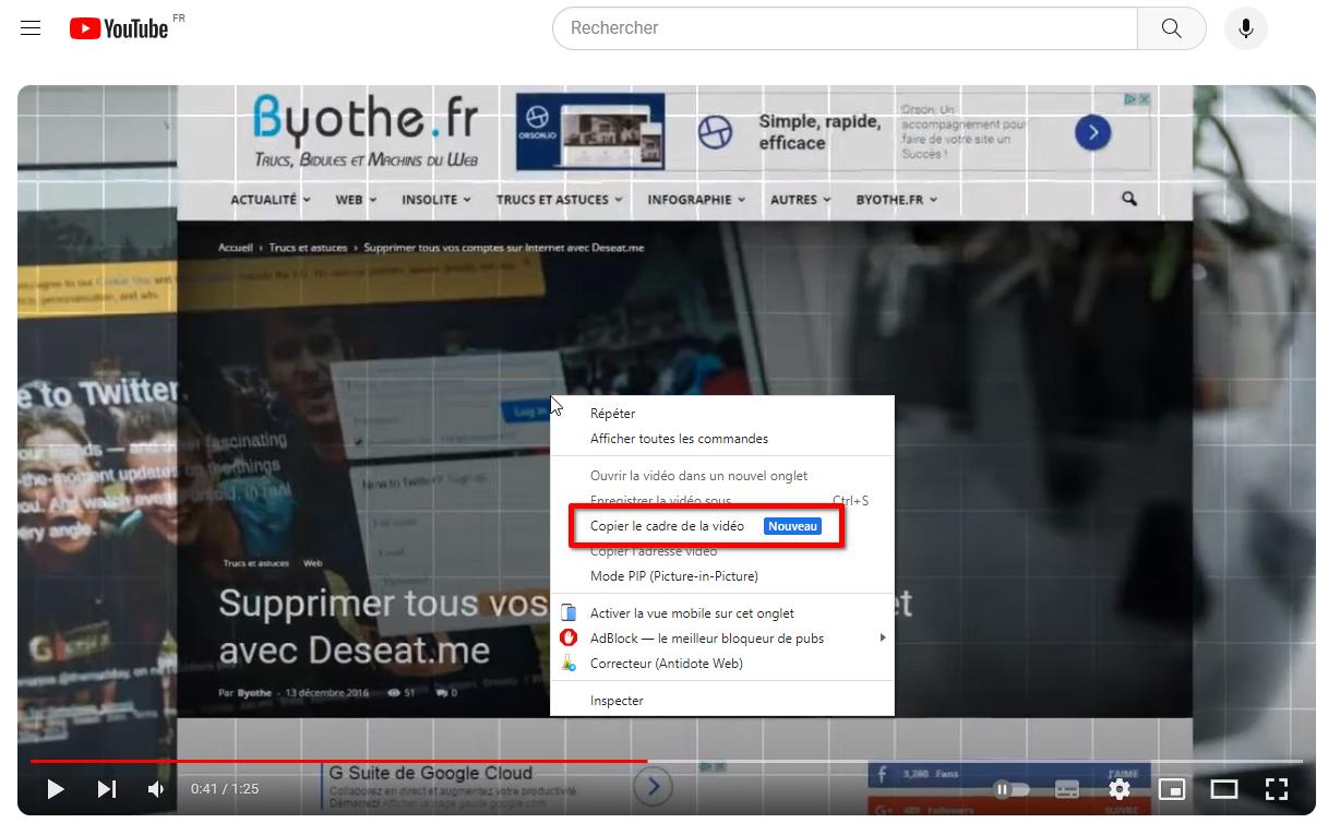 YouTube : Comment faire une capture d'écran d'une vidéo avec Chrome