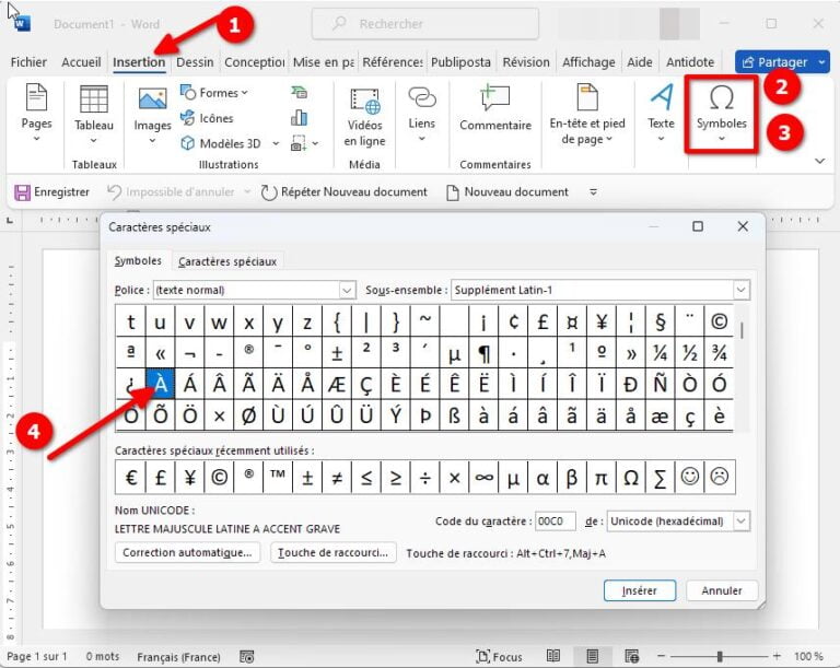 Comment écrire un A majuscule avec accent sur Windows et Mac