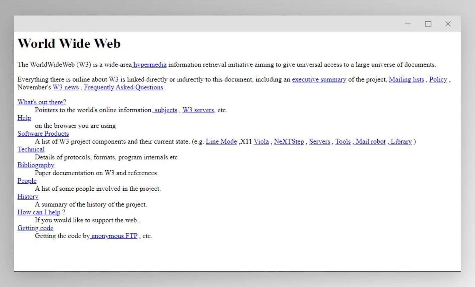 Le premier site web de l'histoire est toujours en ligne et vous pouvez le visiter