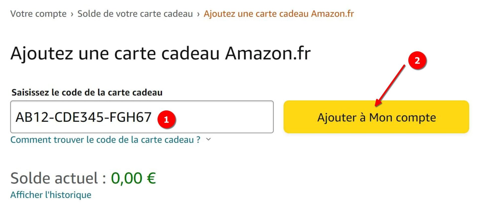 Comment utiliser une carte cadeau Amazon