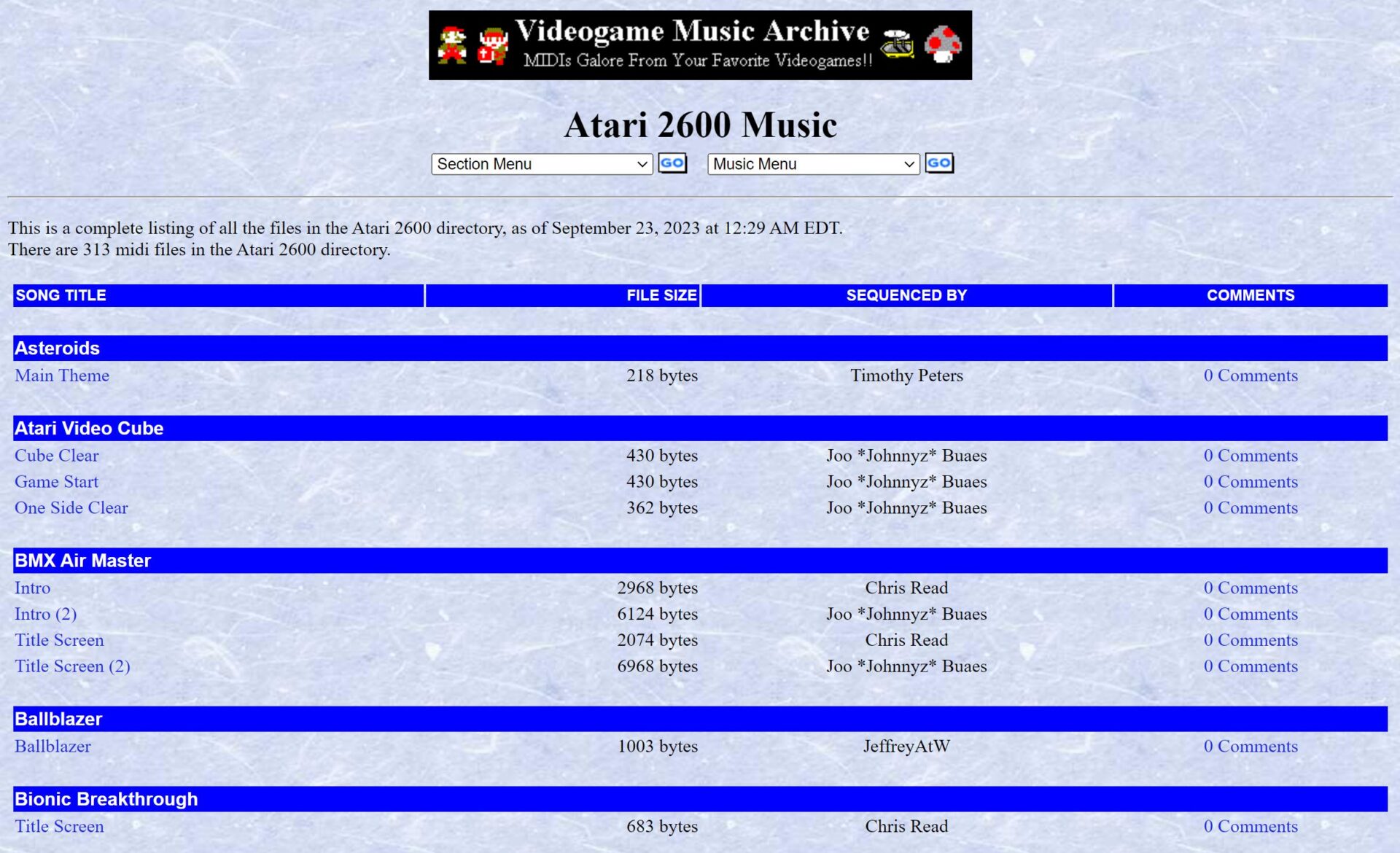 VGMusic : Plus de 30 000 musiques de jeux vidéo en MIDI