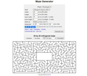 Maze Generator, créez des labyrinthes sur mesure en ligne