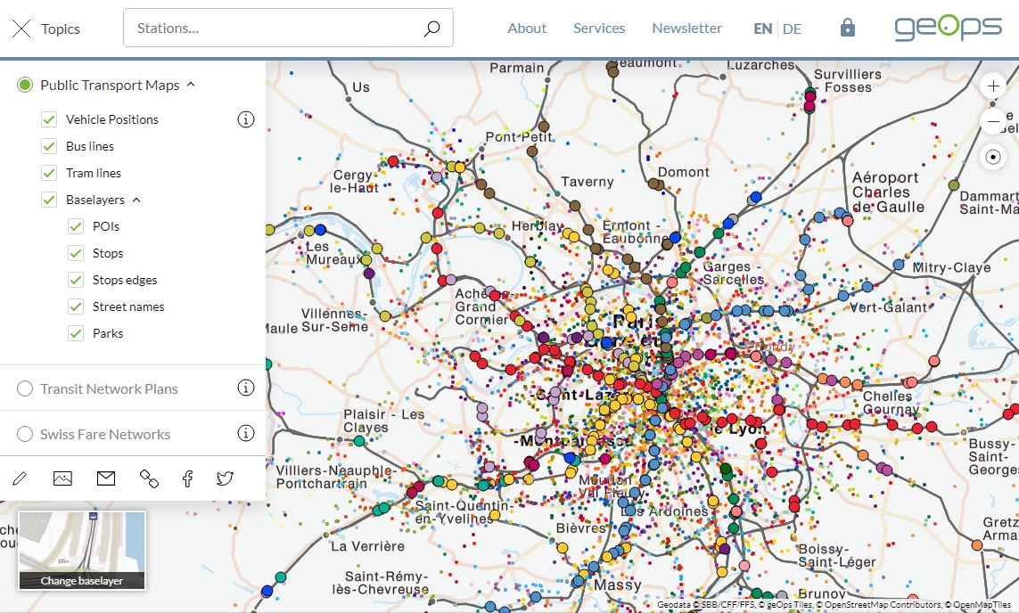 Mobility Portal de geOps : une carte interactive des transports en ...