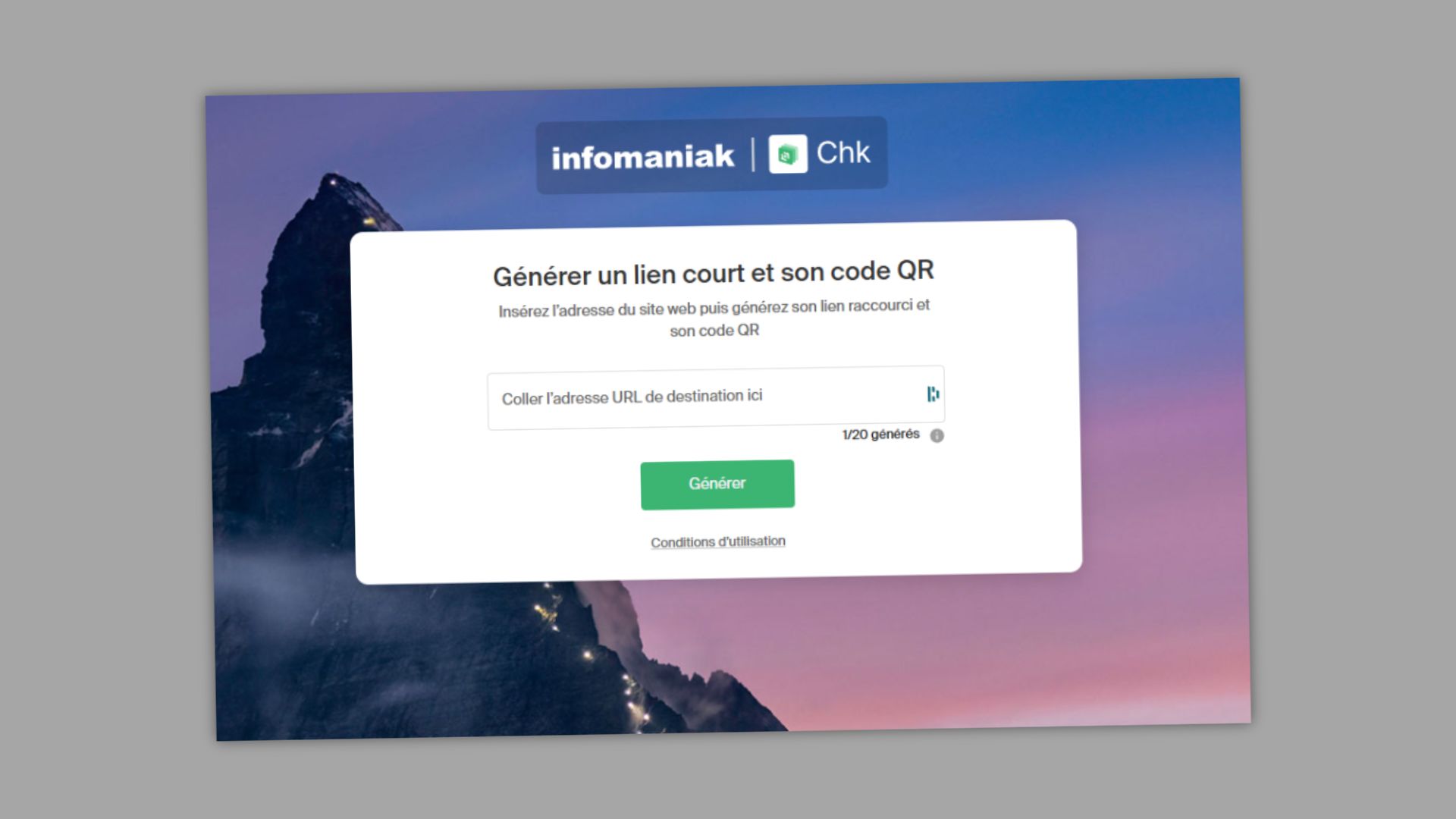 Chk, un outil en ligne pour créer des liens courts et des QR codes ...