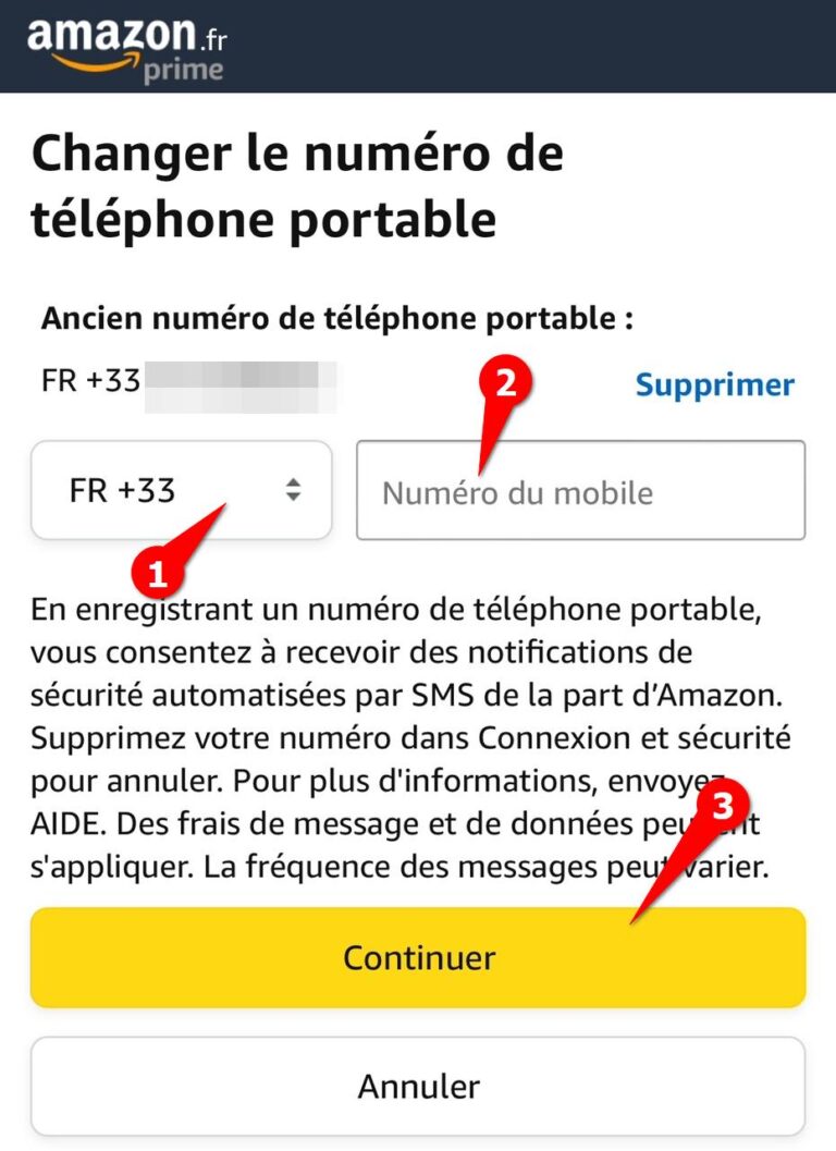 Comment changer votre numéro de téléphone sur Amazon