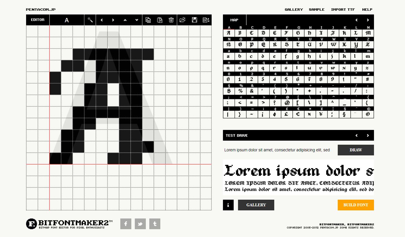 BitFontMaker2: Create your own fonts!