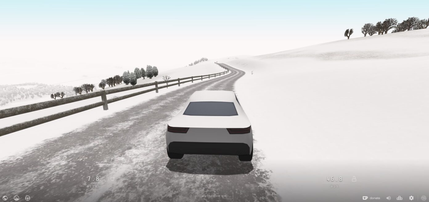 Slow Roads : jeu de conduite relaxant à jouer dans le navigateur