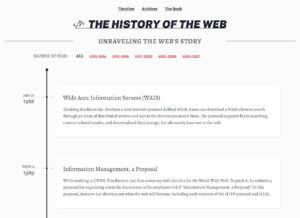 The History of the Web : une super chronologie sur l'histoire d'Internet