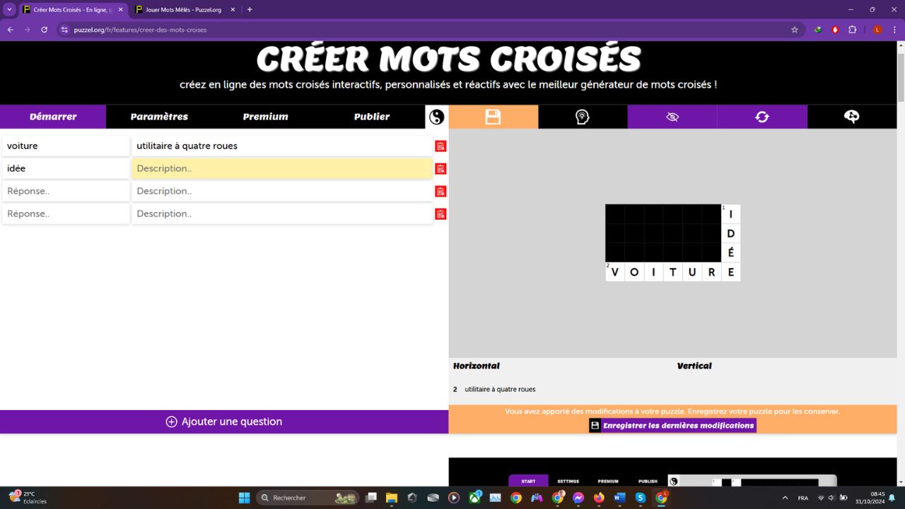 Puzzel.org: how to easily create puzzles online!