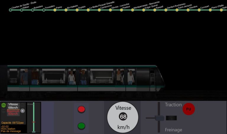 Paris Metro Driver, conduisez un métro parisien dans votre navigateur