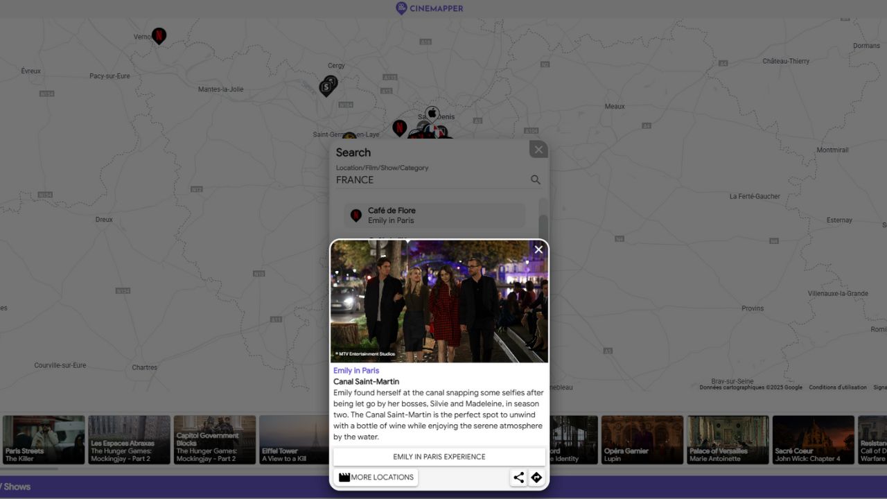 CineMapper : une carte des lieux iconiques du cinéma