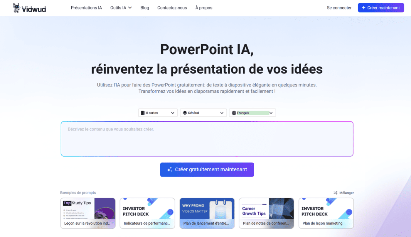 Powerpoint IA Vidwud : un outil d'IA révolutionnaire