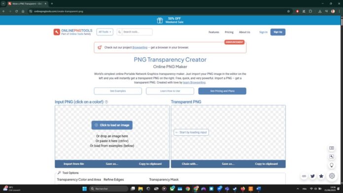 Supprimer le fond d’une image PNG avec PNG Transparency Creator