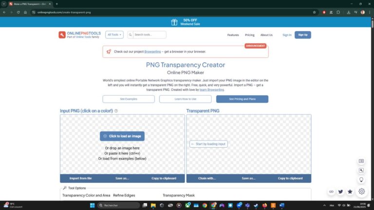 Supprimer le fond d’une image PNG avec PNG Transparency Creator
