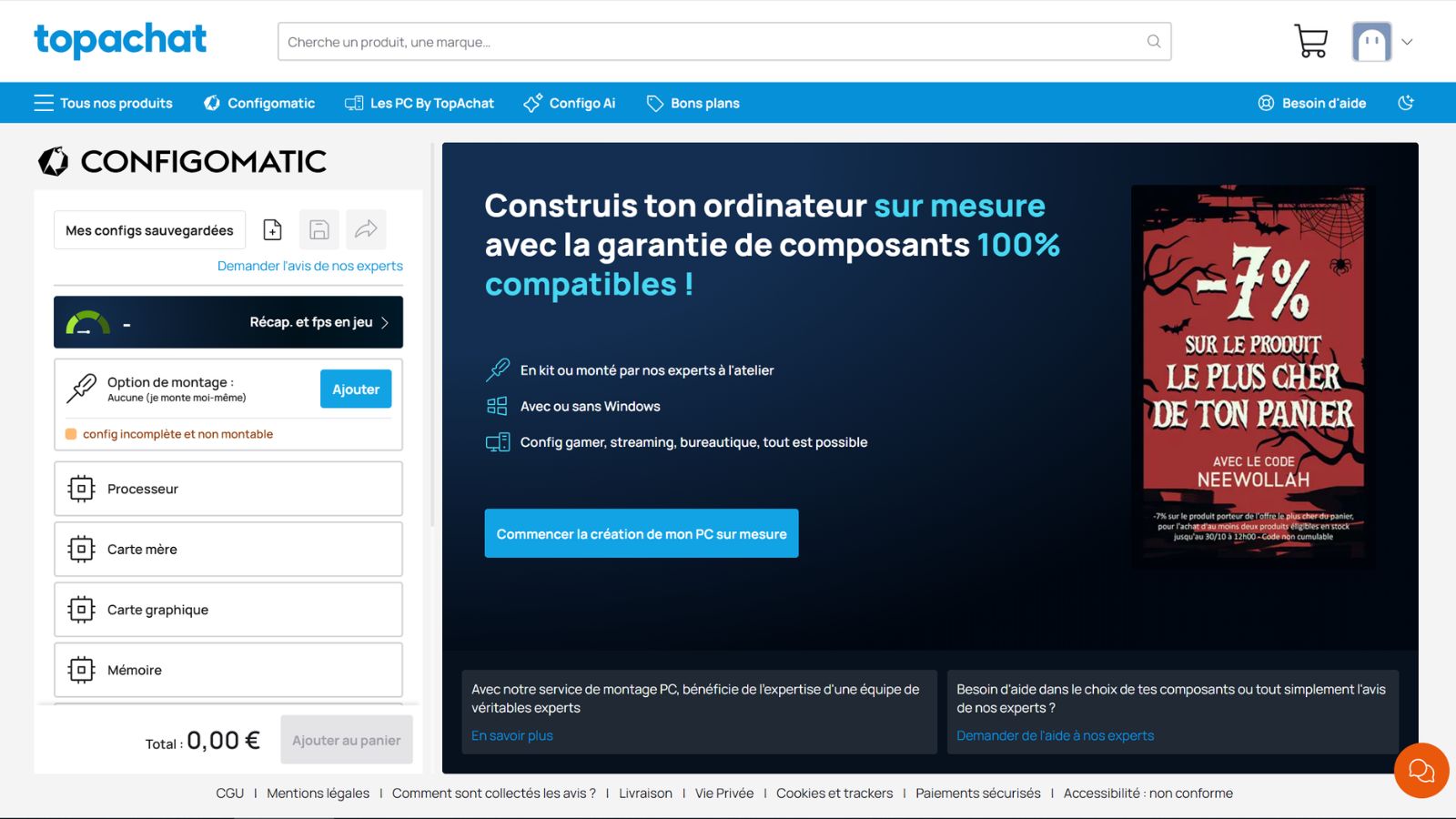 Concevez facilement votre PC idéal grâce au Configomatic de TopAchat