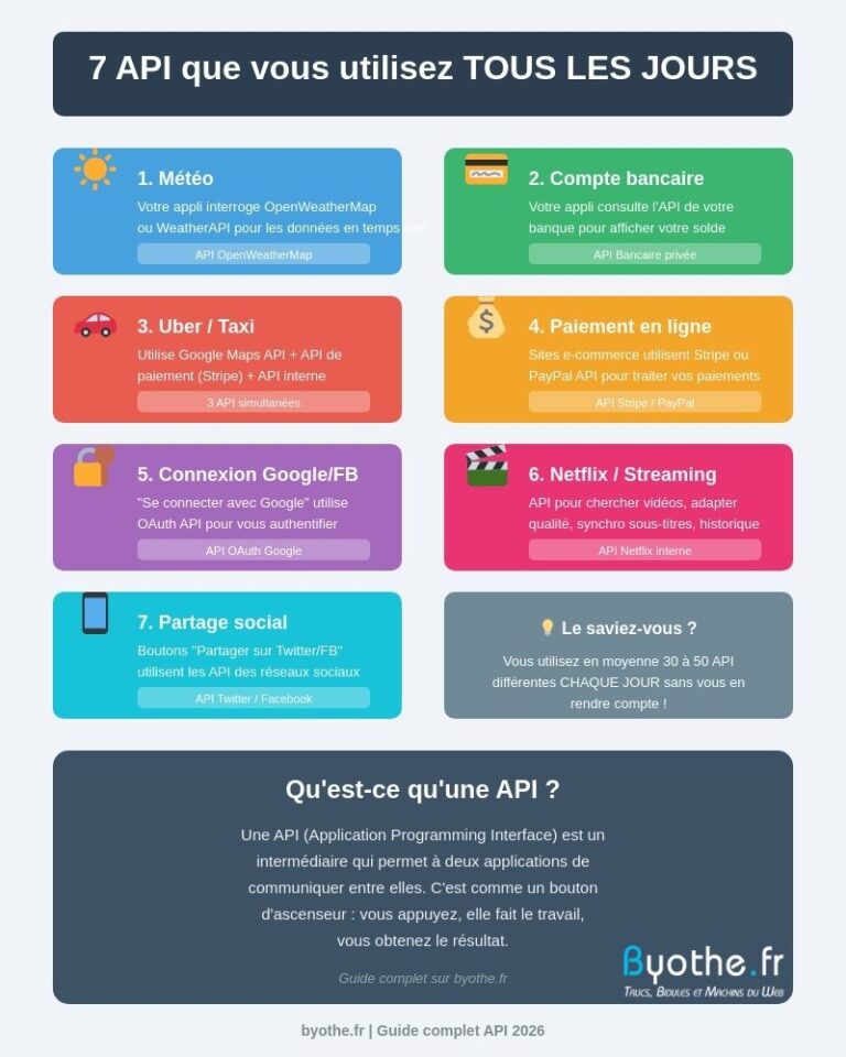 API : C'est quoi ? Définition simple + 7 exemples concrets
